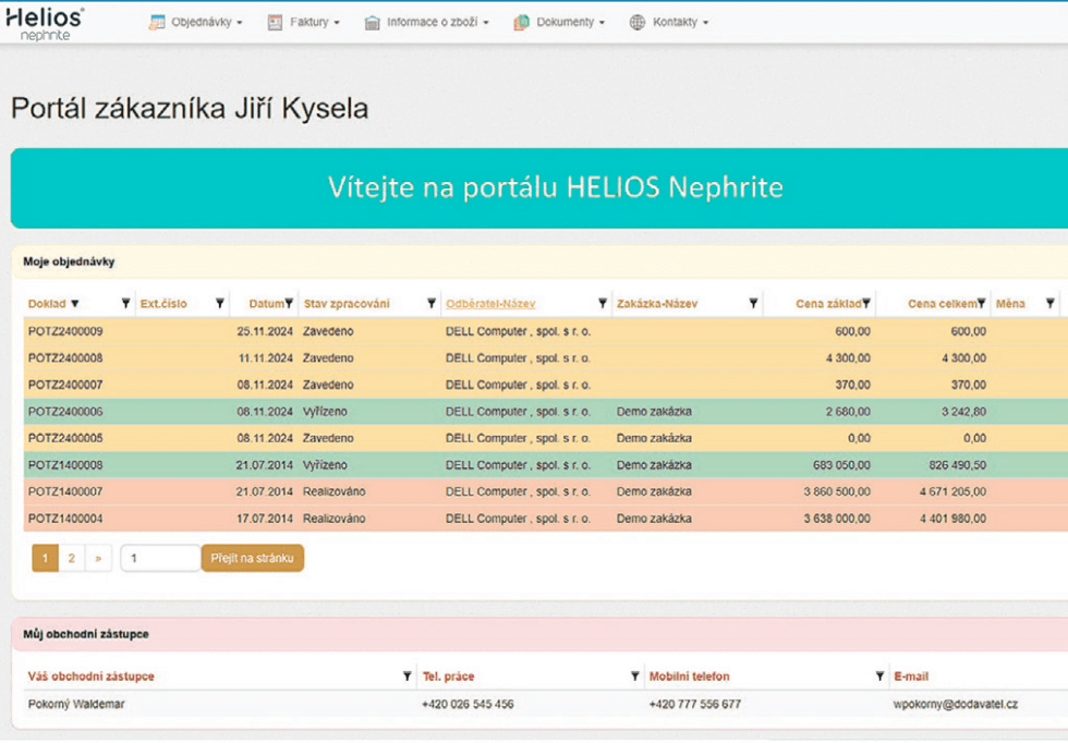Webový portál pro Helios Nephrite | Helios.eu